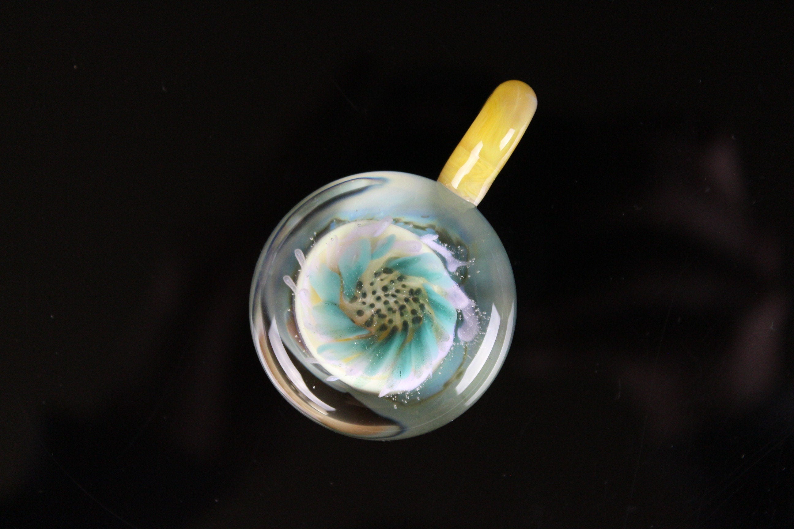 Hand Made Glass Implosion Pendant Necklace Made here in the Pacific No ...